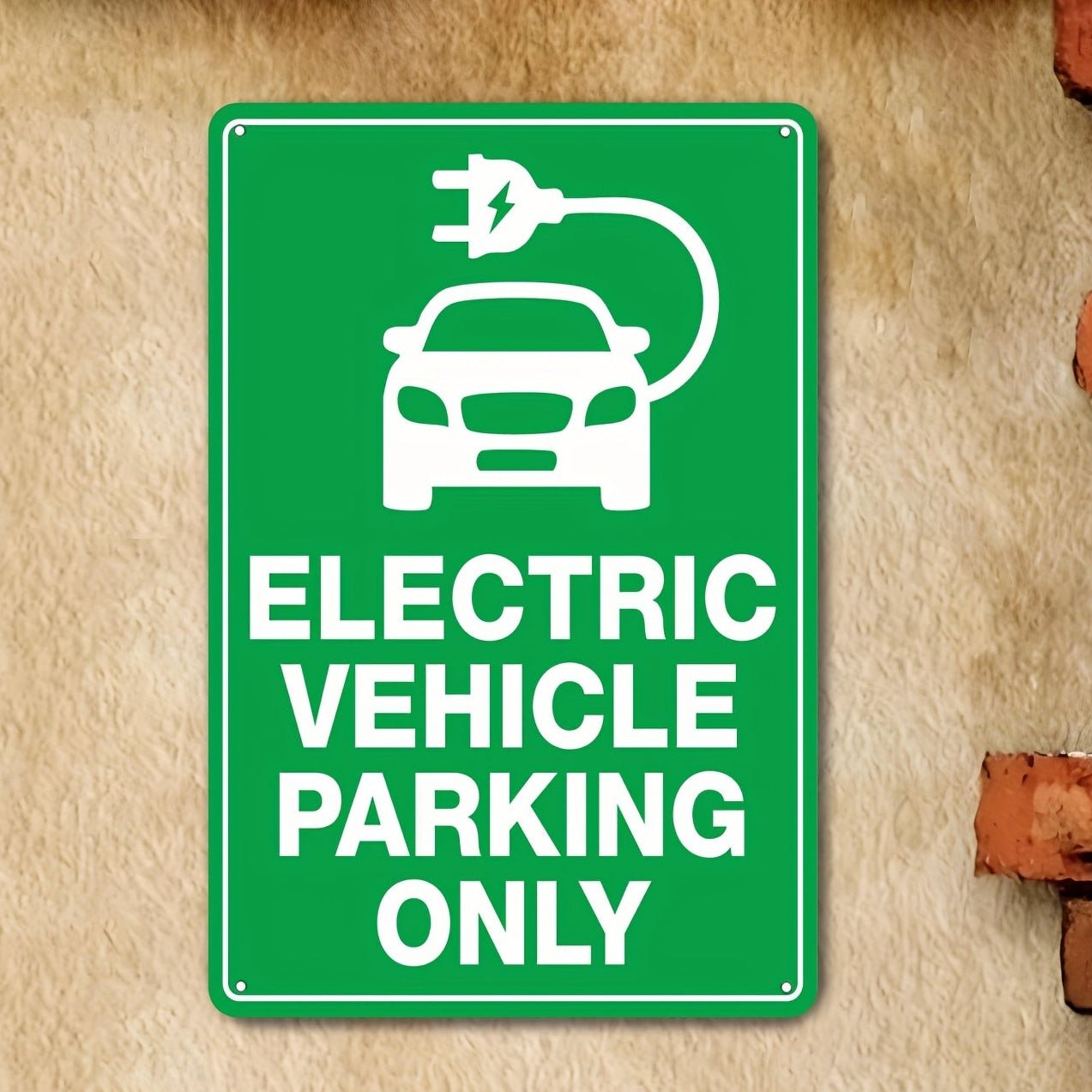 Electric Vehicle Parking Only Sign - Durable Iron Metal Plaque with ...